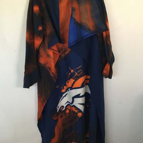 NFL | Sweaters | Denver Broncos Nfl Cape Tiedye Draped Open Front ...